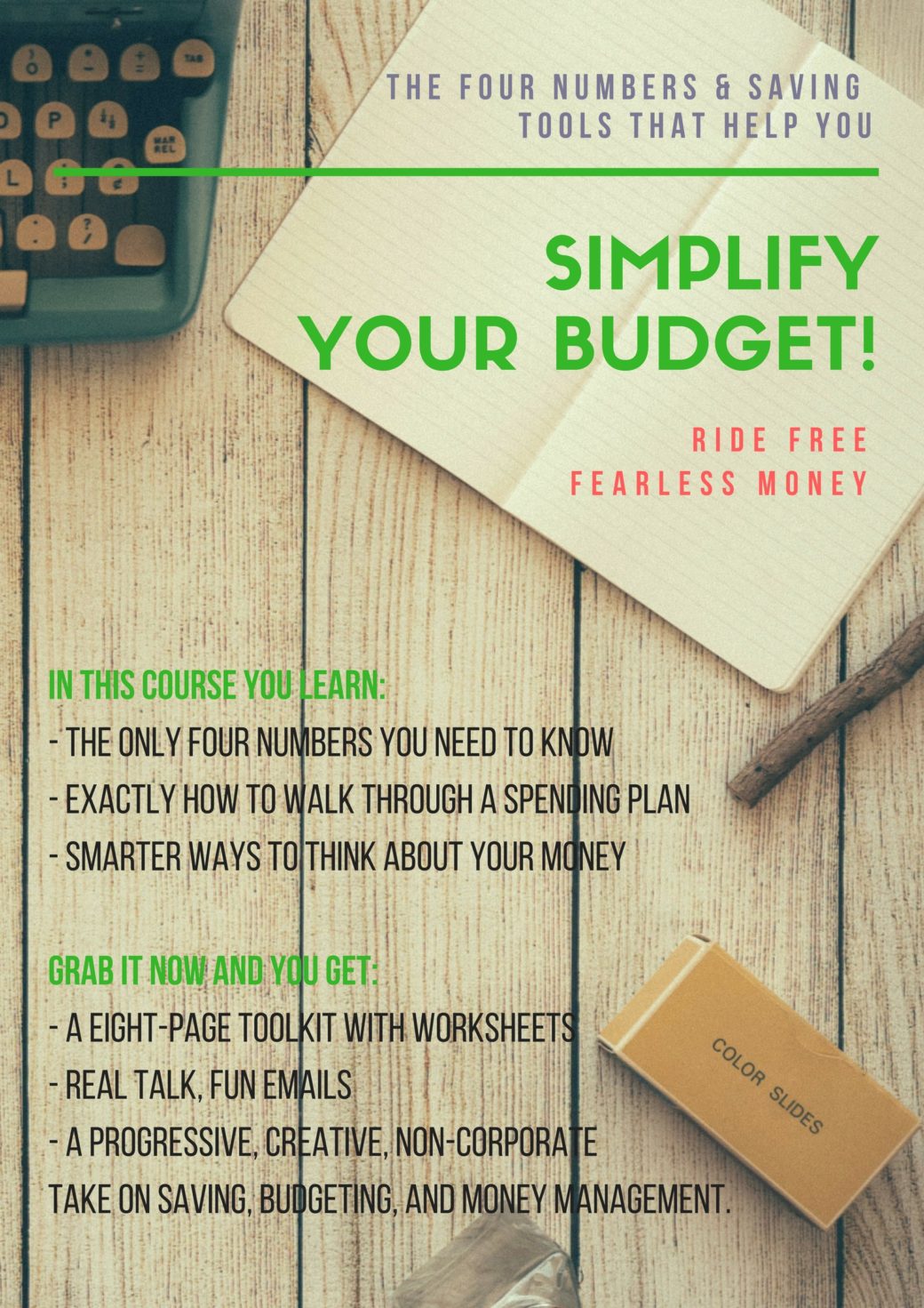 Thanks, your un-budgeting toolkit is here! – Ride Free Fearless Money